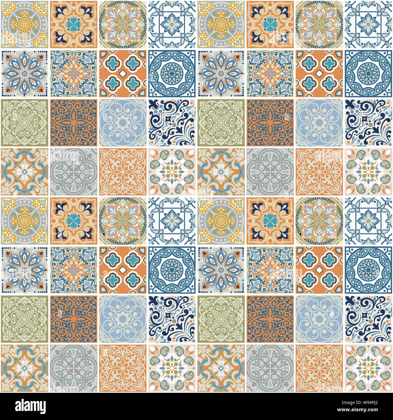 Geometrical composition of squares, The design of the seamless pattern ...