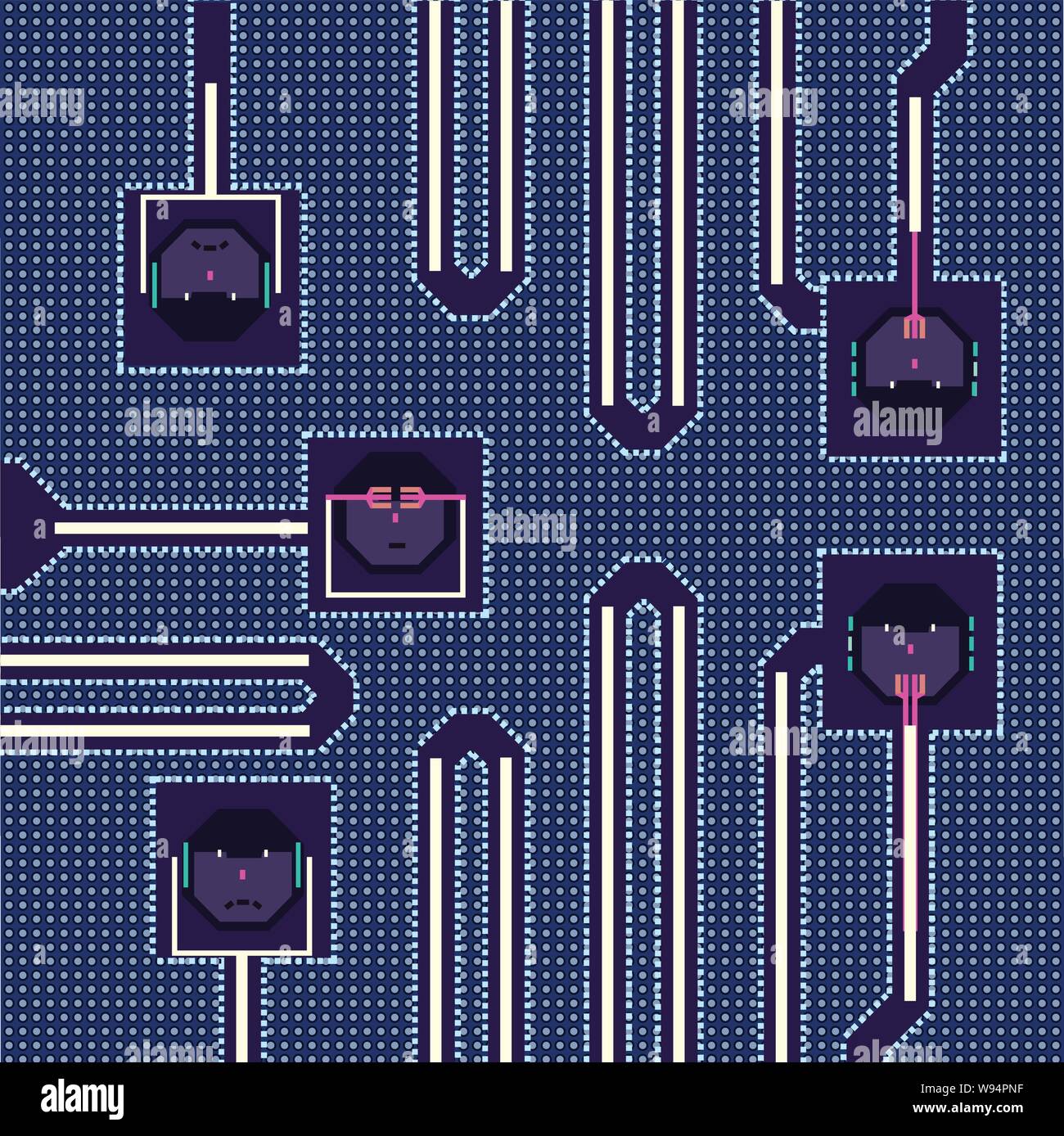 Face circuit board hi-res stock photography and images - Alamy