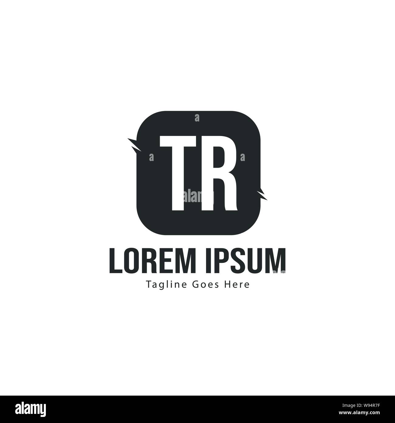 Initial TR logo template with modern frame. Minimalist TR letter logo ...