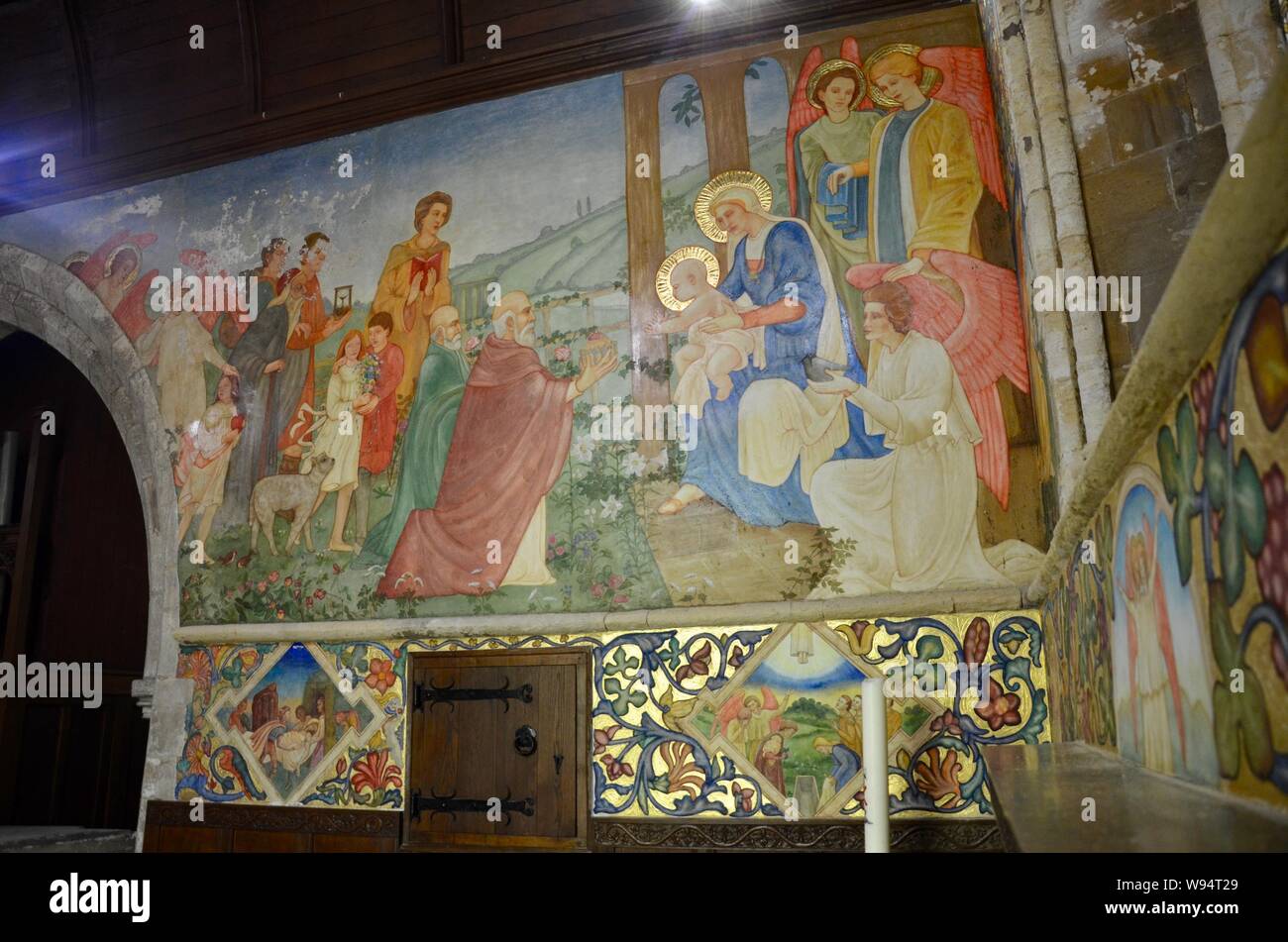 St Peter's Church, Clayworth, Nottinghamshire, England. Home to the Traquir Murals painted by ...