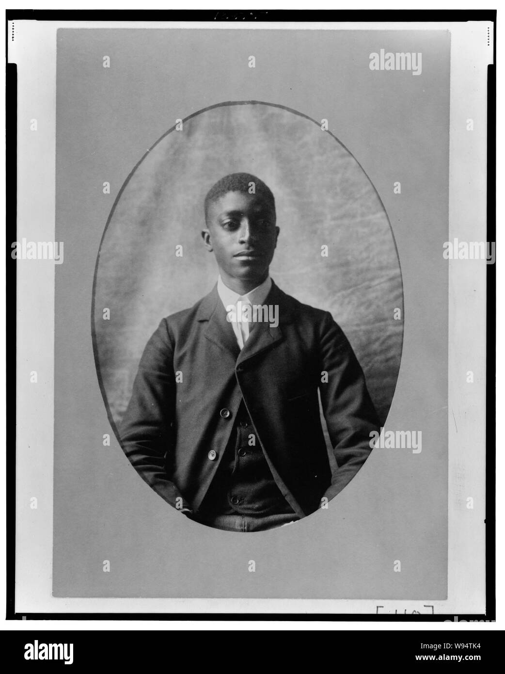 African American man, half-length portrait, facing front Stock Photo ...