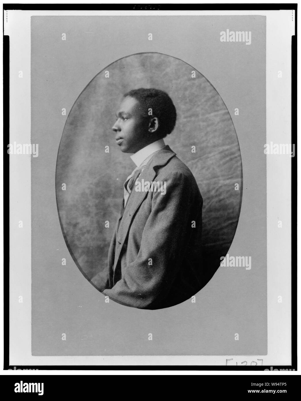 African American man, half-length portrait, left profile Stock Photo ...