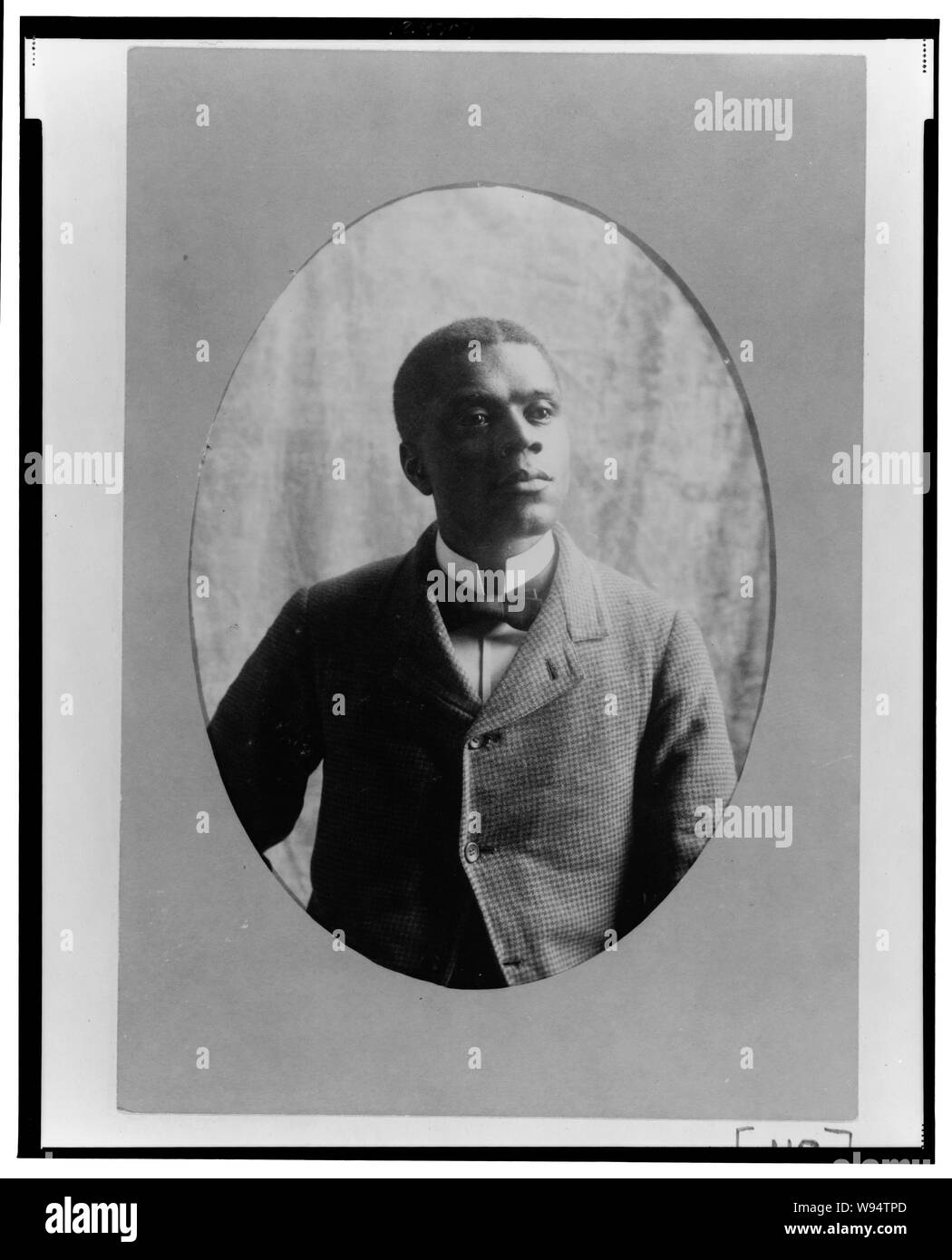 African American man, half-length portrait, facing slightly right Stock ...