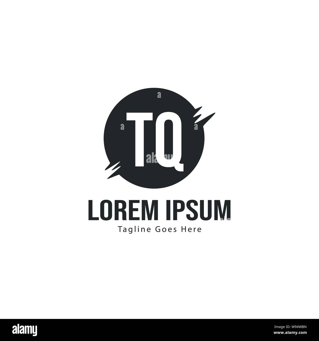 Initial TQ logo template with modern frame. Minimalist TQ letter logo vector illustration design ...