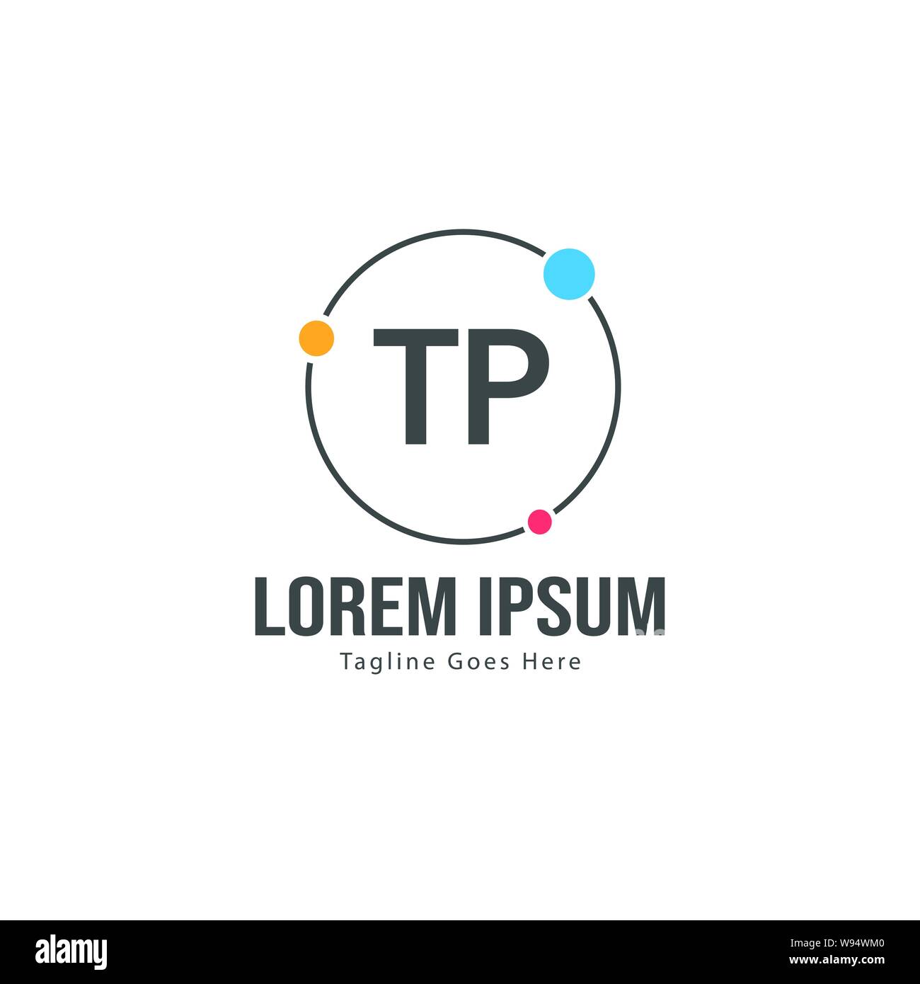 Initial TP logo template with modern frame. Minimalist TP letter logo ...