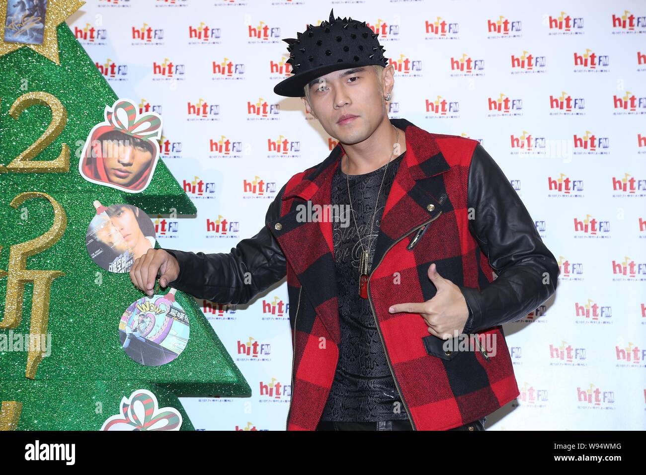 Taiwanese singer Jay Chou poses at a press conference to promotes his ...