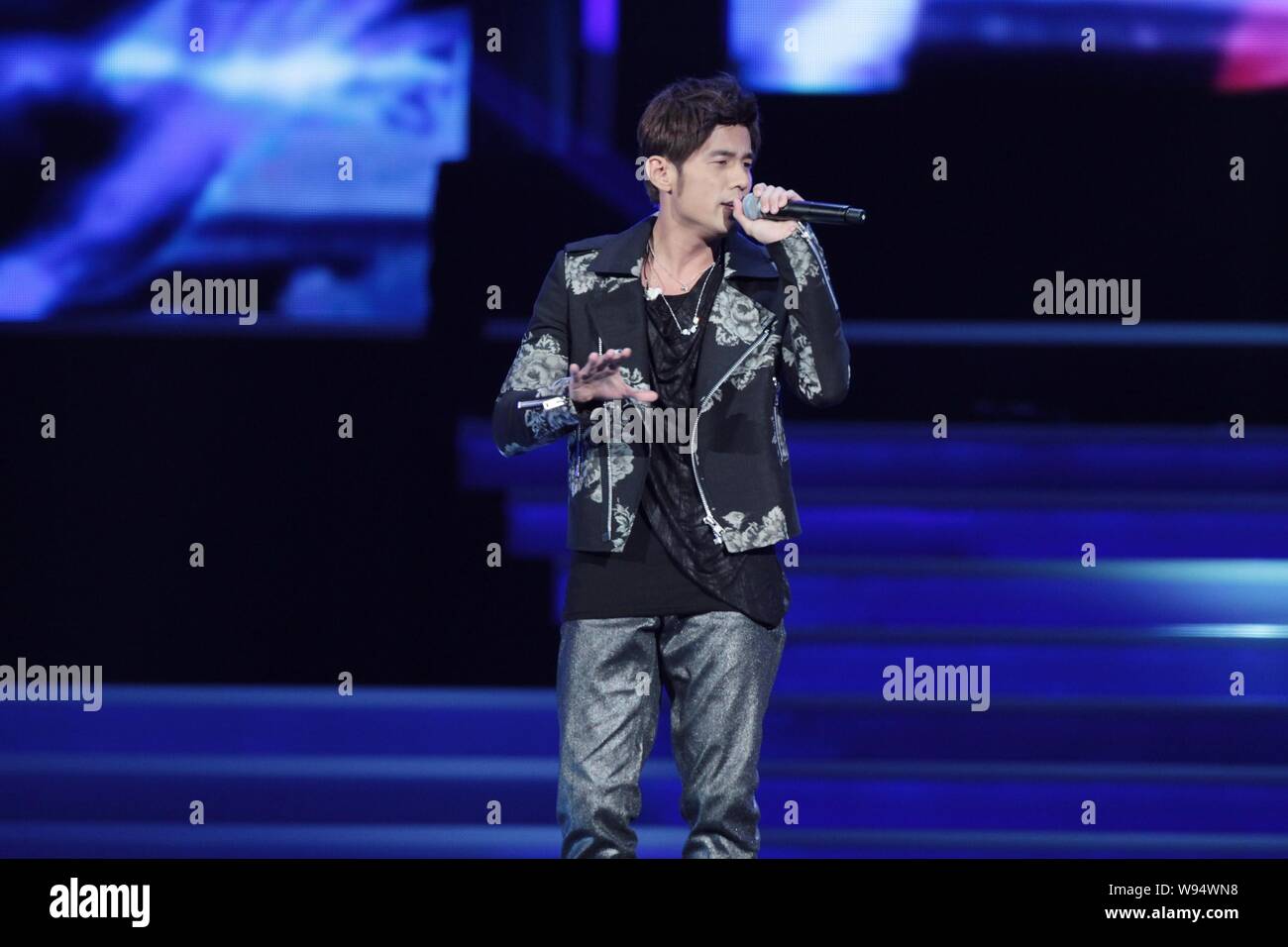 Taiwanese singer Jay Chou performs during the Chinese Music Chart ...