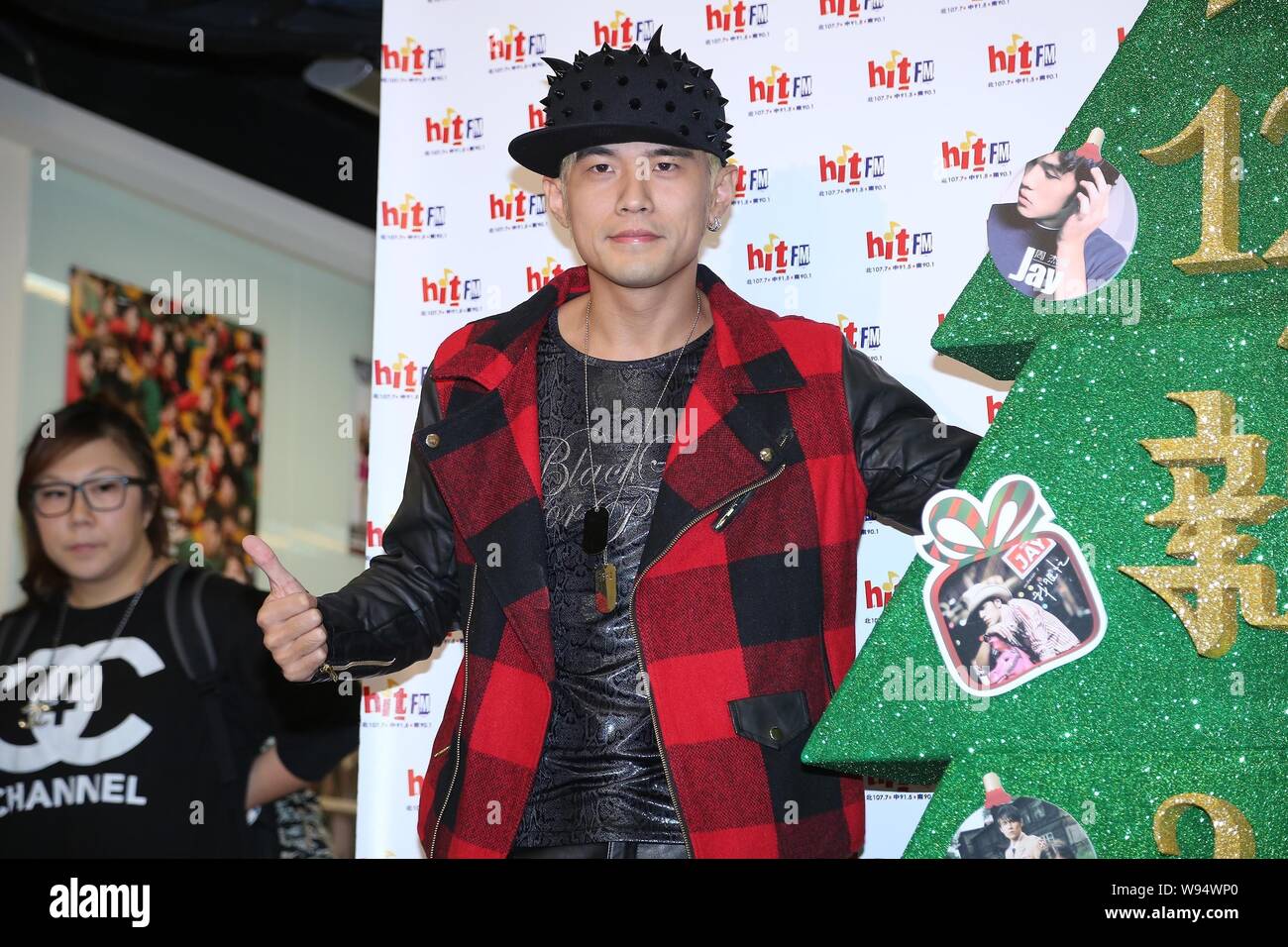 Taiwanese singer Jay Chou poses at a press conference to promotes his ...
