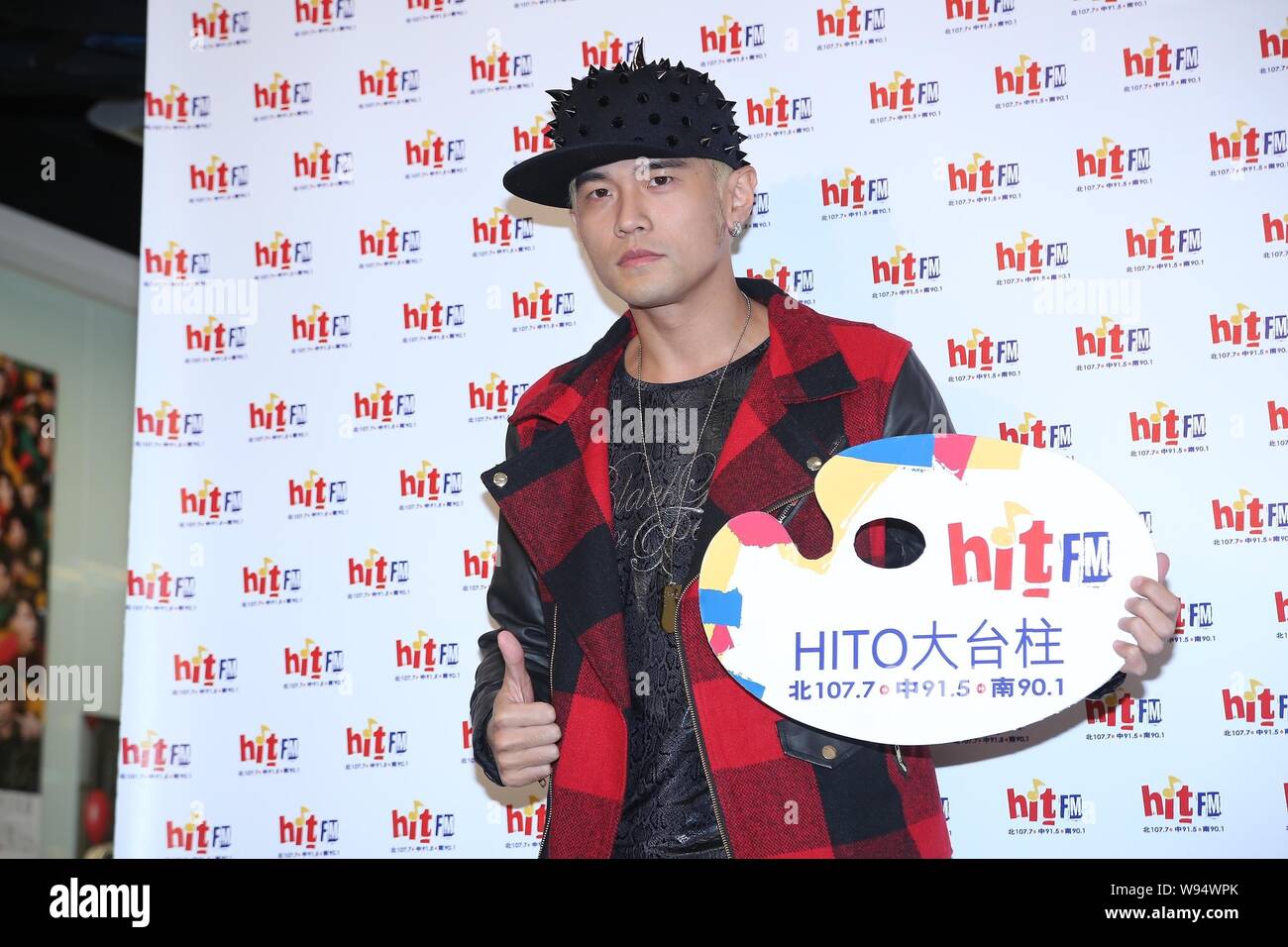 Taiwanese singer Jay Chou poses at a press conference to promotes his ...