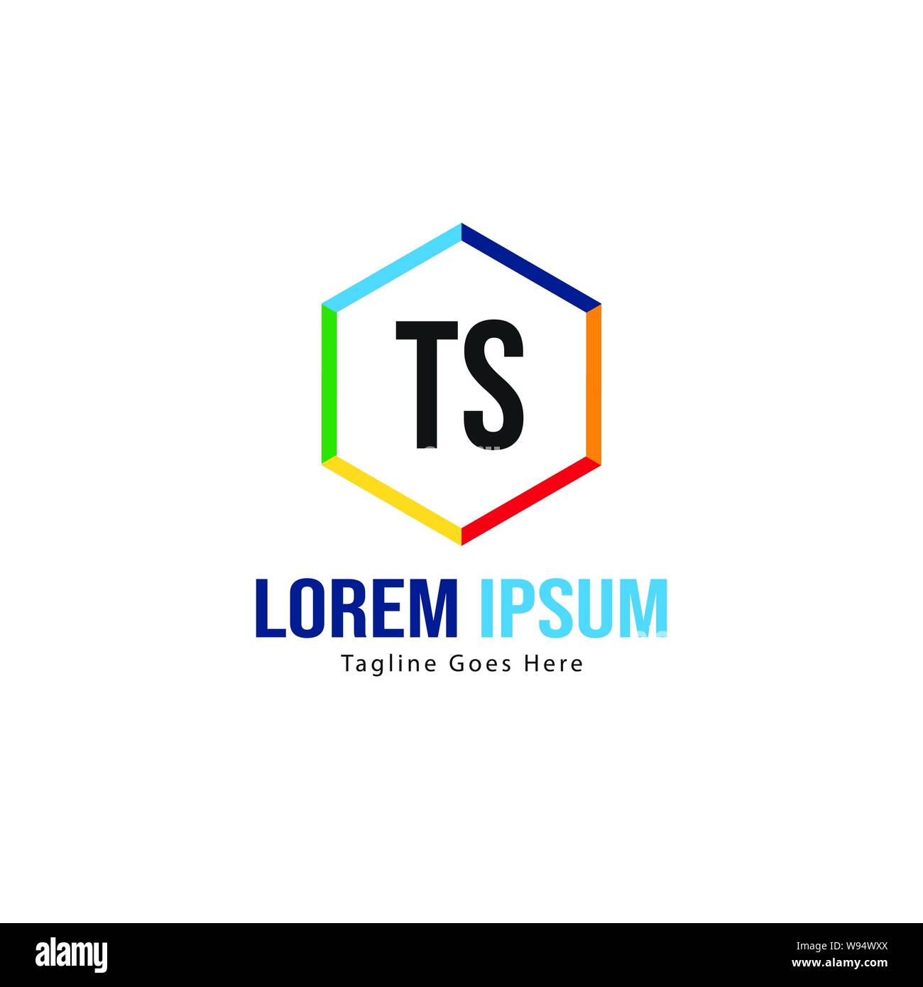 Initial TS logo template with modern frame. Minimalist TS letter logo vector illustration design ...