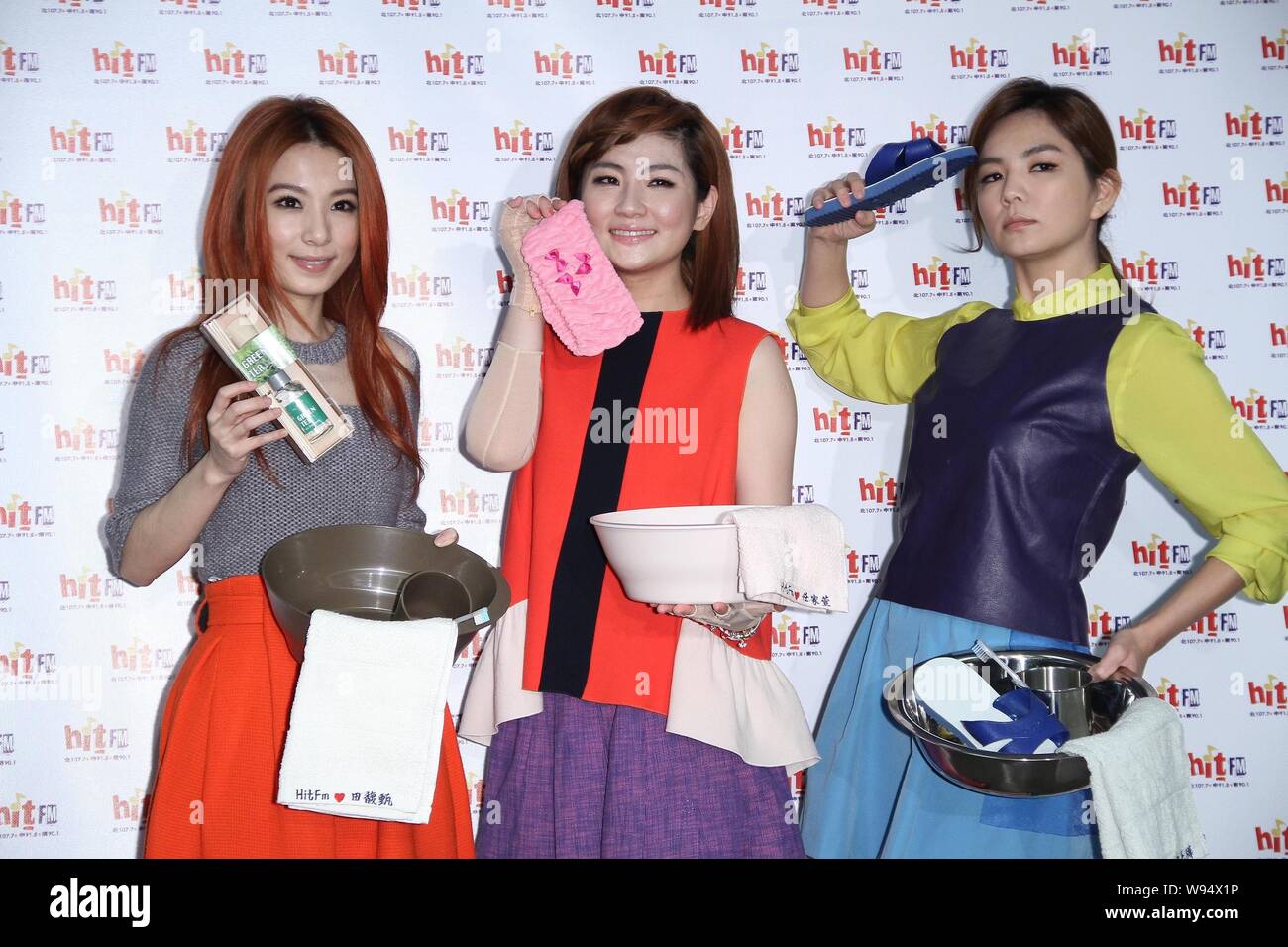(From left) Hebe Tien, Selina Jen and Ella Chen of Taiwanese girl pop ...