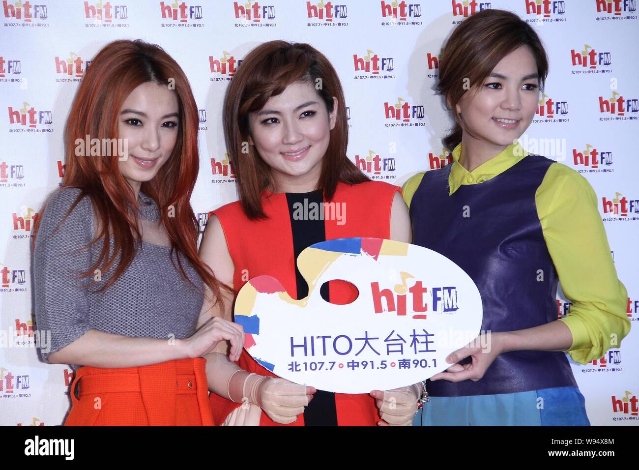(From left) Hebe Tien, Selina Jen and Ella Chen of Taiwanese girl pop ...