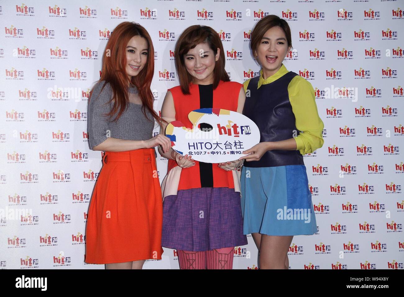 (From left) Hebe Tien, Selina Jen and Ella Chen of Taiwanese girl pop ...