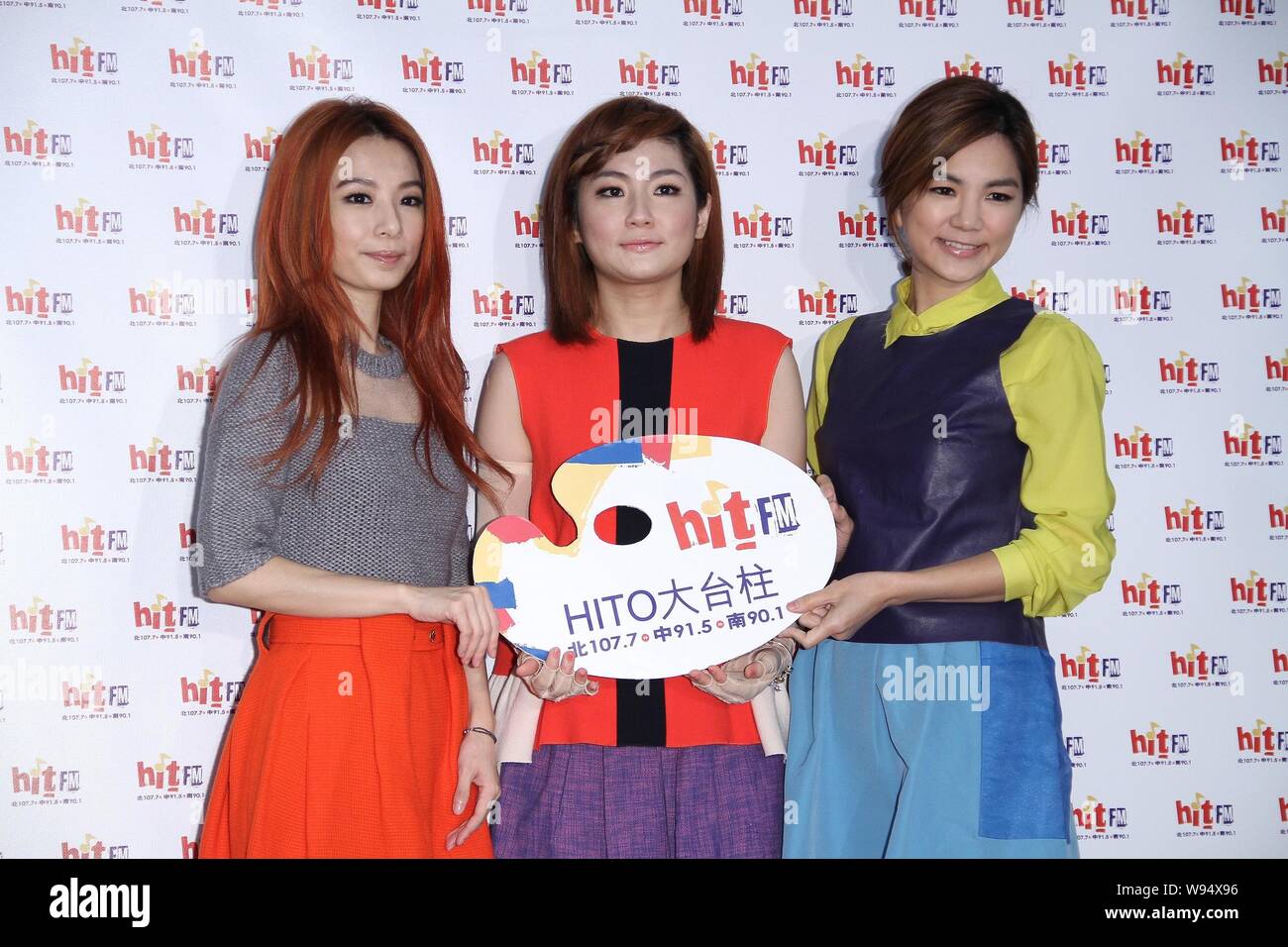 (From left) Hebe Tien, Selina Jen and Ella Chen of Taiwanese girl pop ...