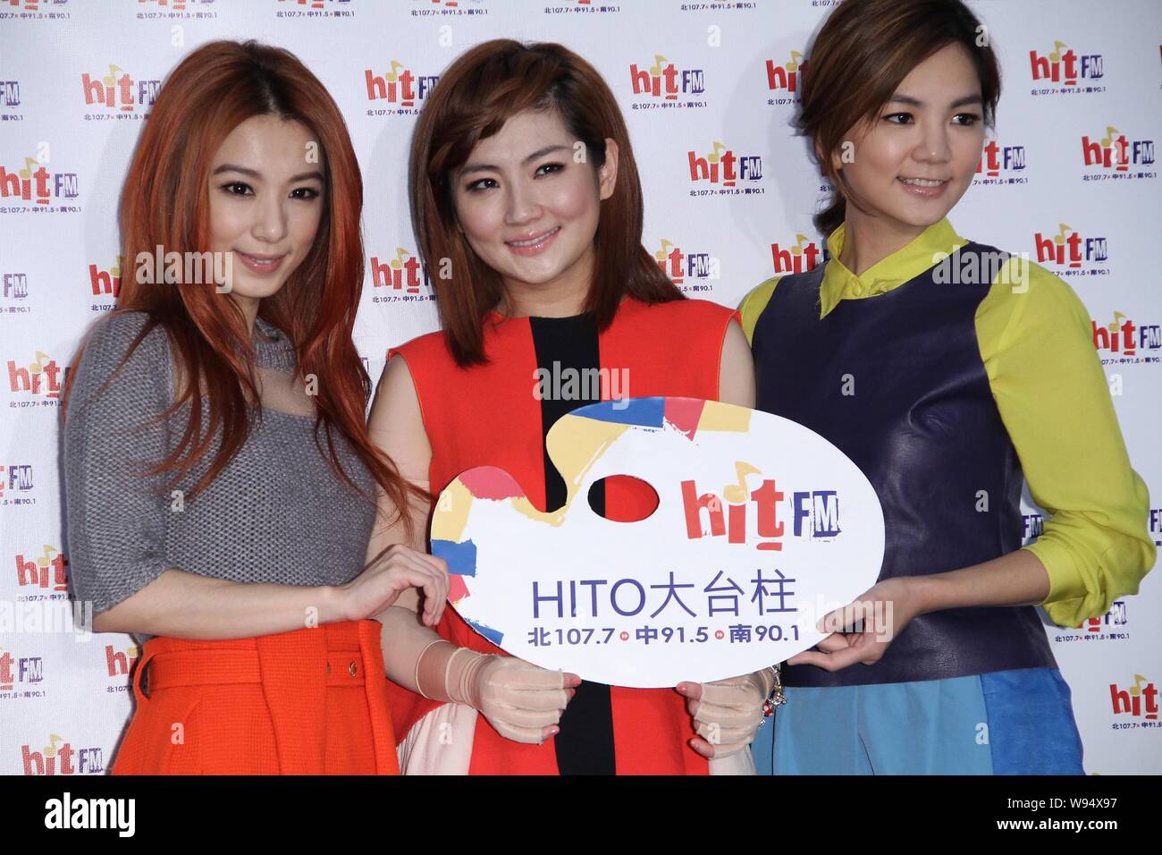 (From left) Hebe Tien, Selina Jen and Ella Chen of Taiwanese girl pop ...