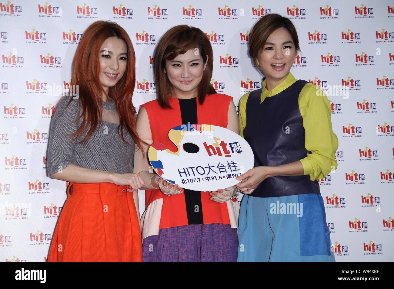 (From left) Hebe Tien, Selina Jen and Ella Chen of Taiwanese girl pop ...