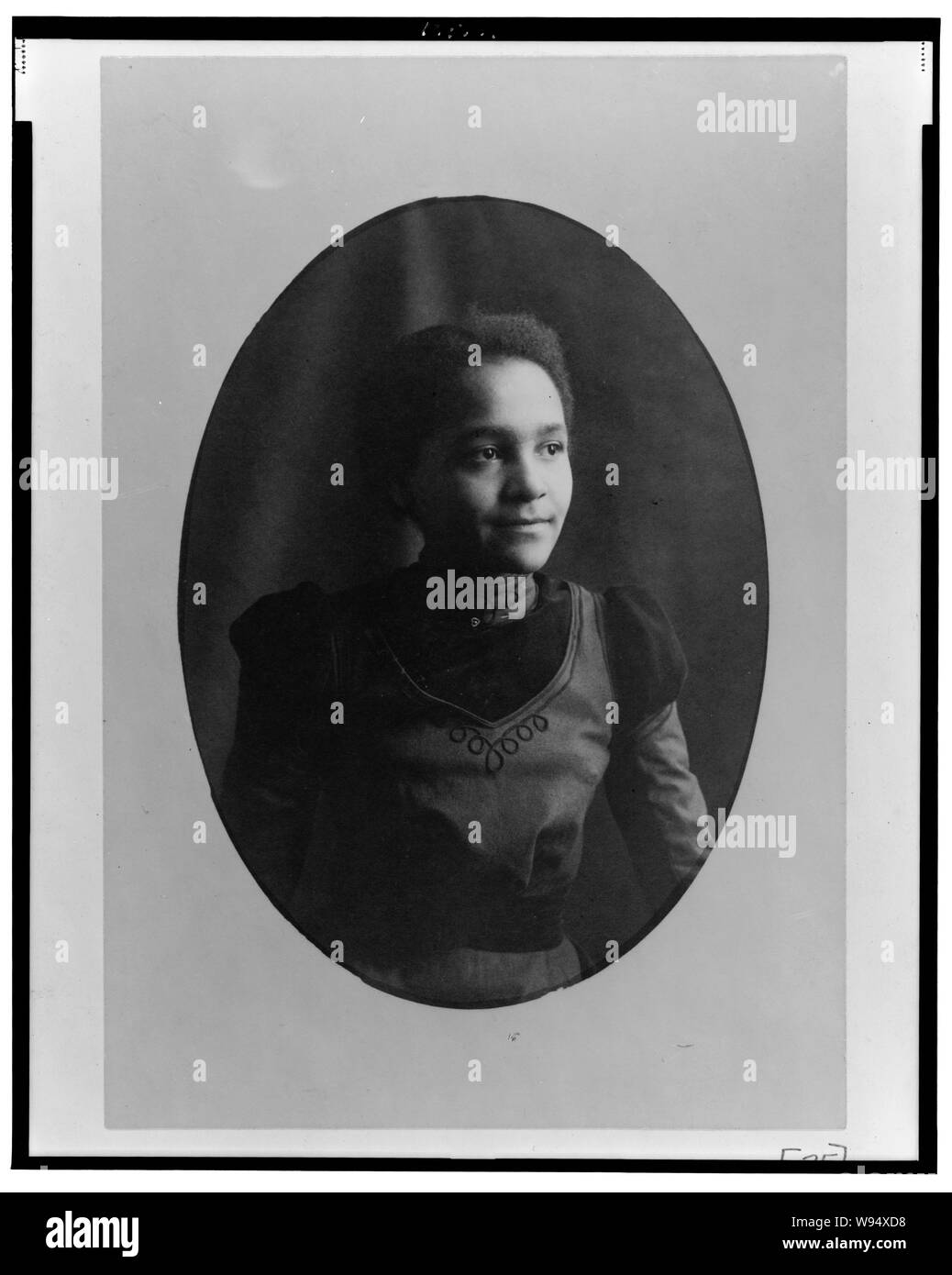 African American woman, half-length portrait, facing slightly right ...
