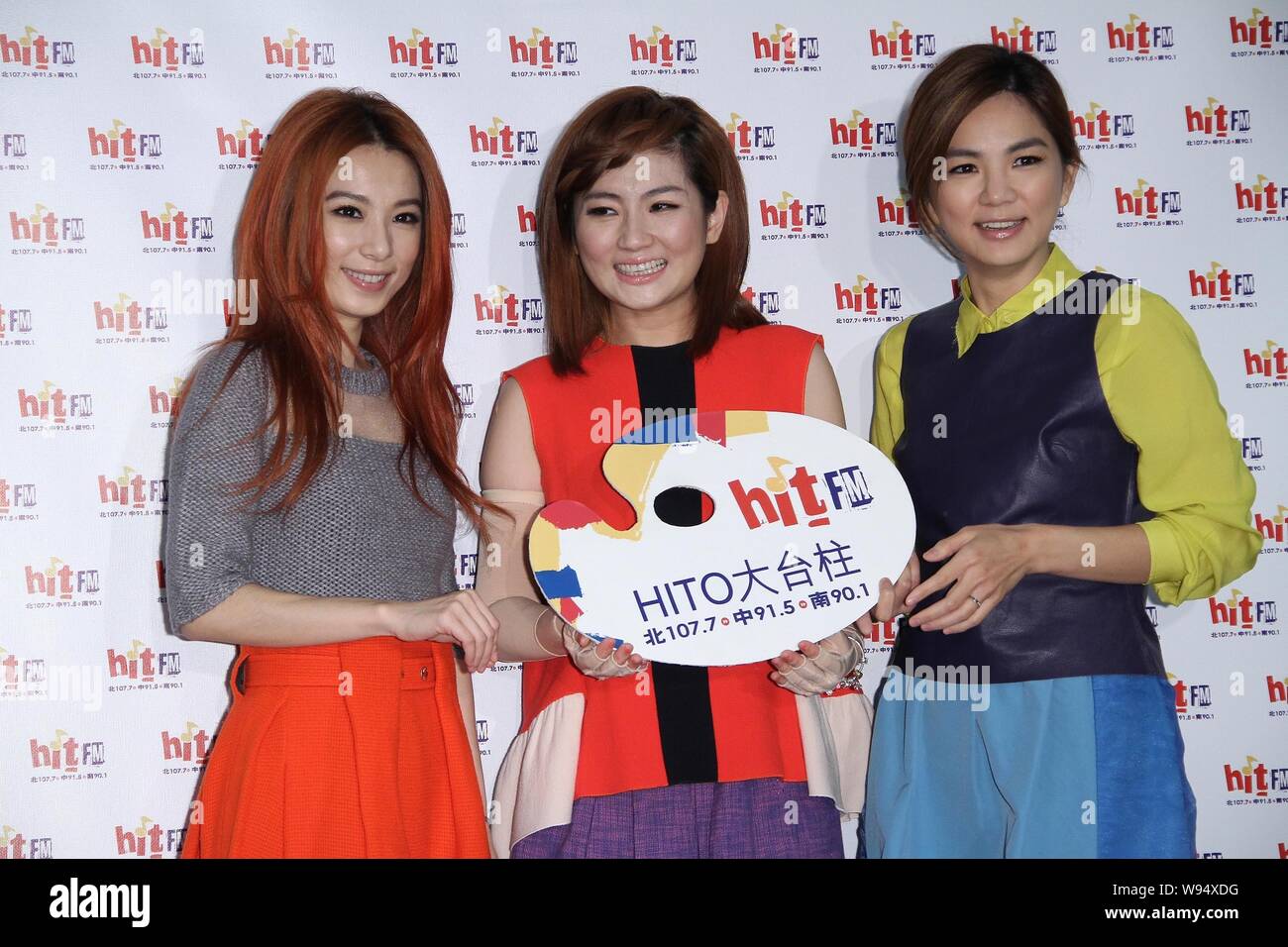 (From left) Hebe Tien, Selina Jen and Ella Chen of Taiwanese girl pop ...