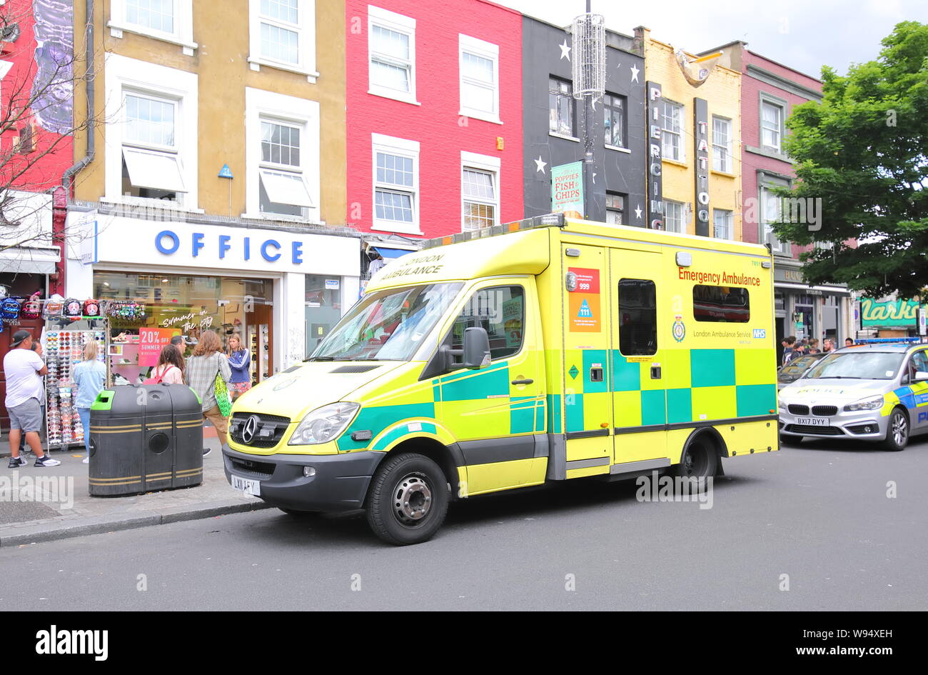 Emergency ambulance parked in Camden London UK Stock Photo - Alamy
