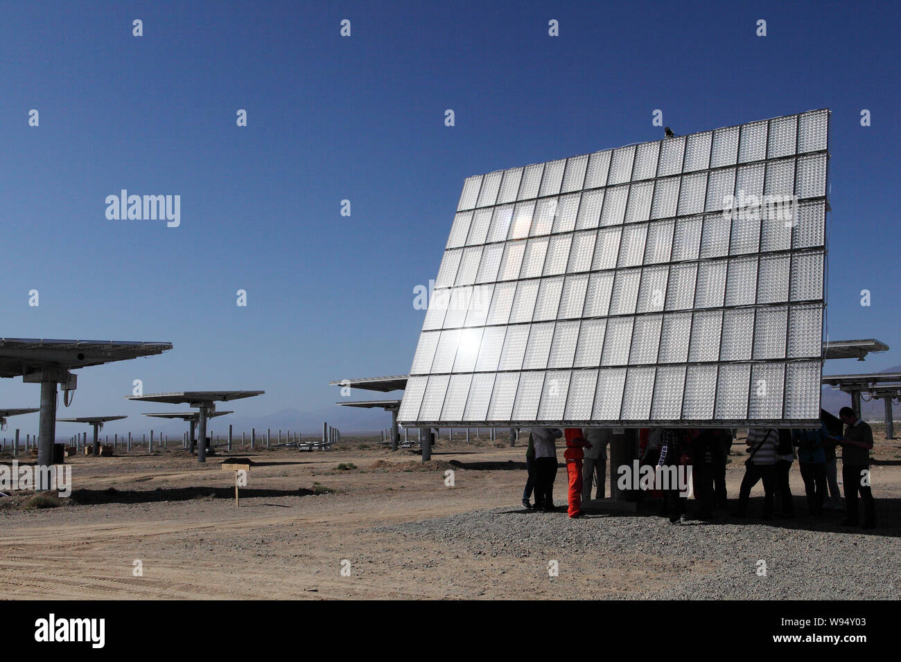 Construction work continues at Concentrix Solar Power Station owned by ...