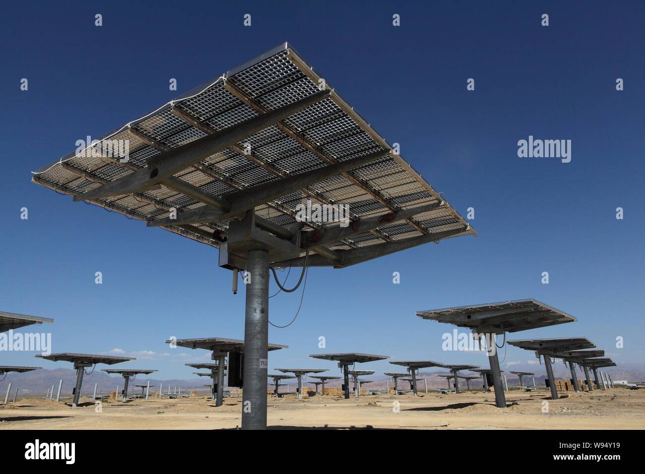 Construction work continues at Concentrix Solar Power Station owned by ...
