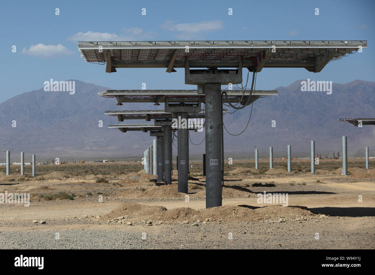 Construction work continues at Concentrix Solar Power Station owned by ...