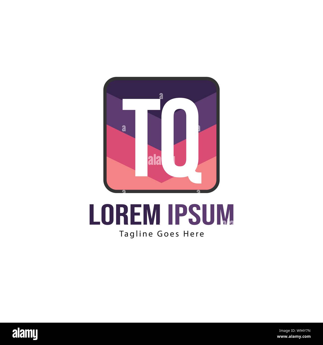Tq logo design Stock Vector Images - Alamy