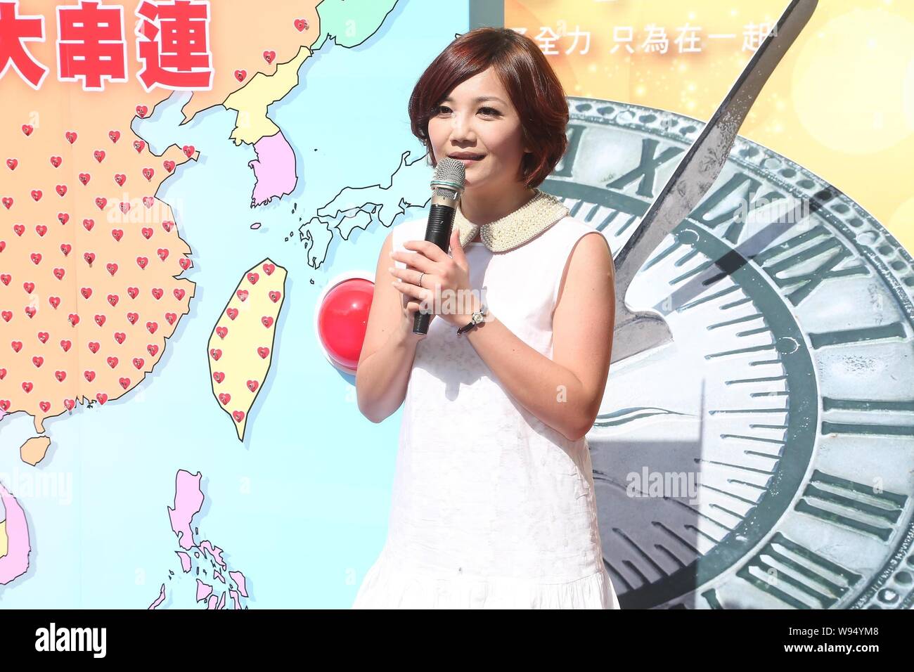 Malaysian Chinese singer Fish Leong speaks during a press conference ...