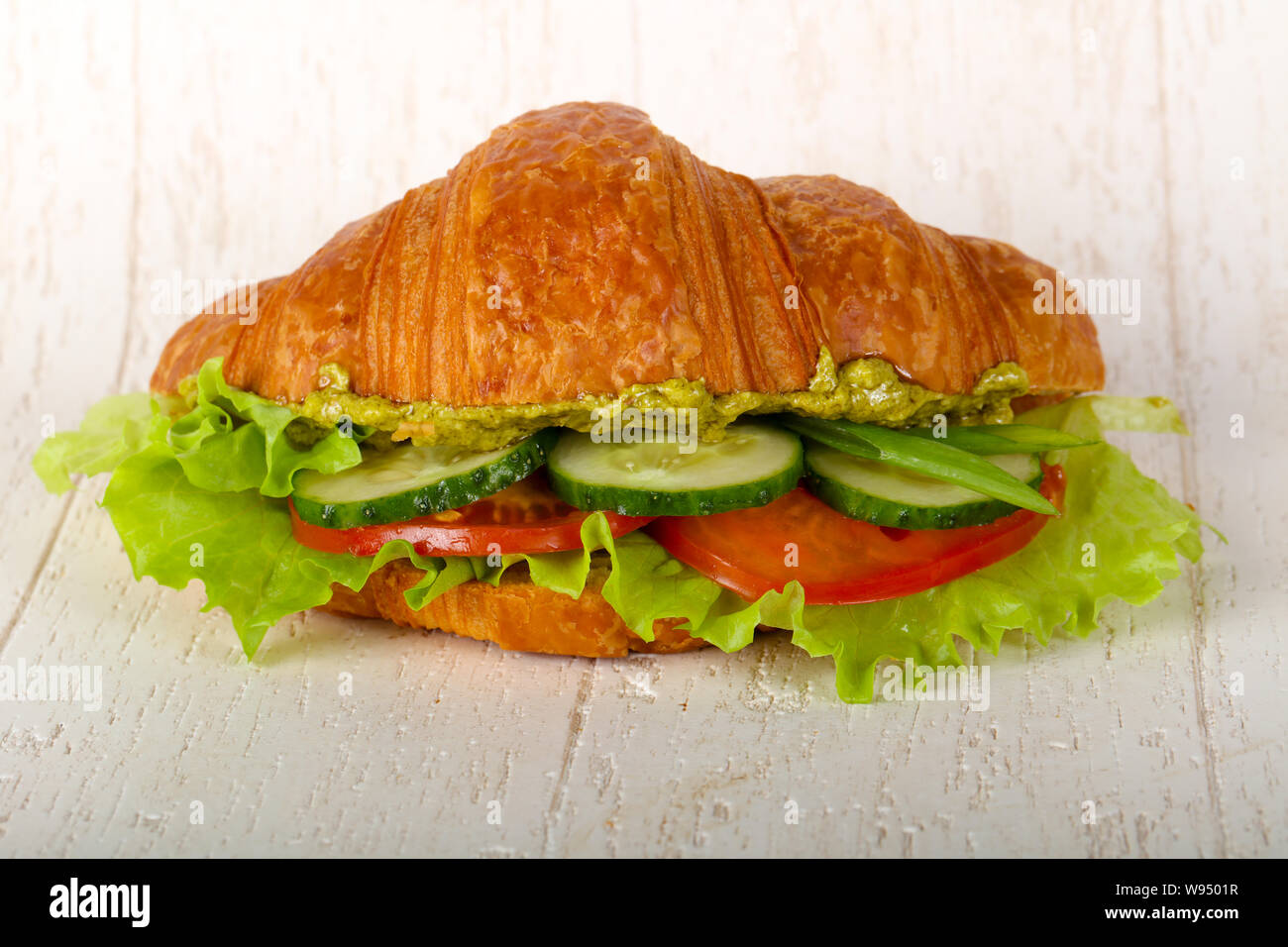 Vegan croissant with vegetables Stock Photo - Alamy