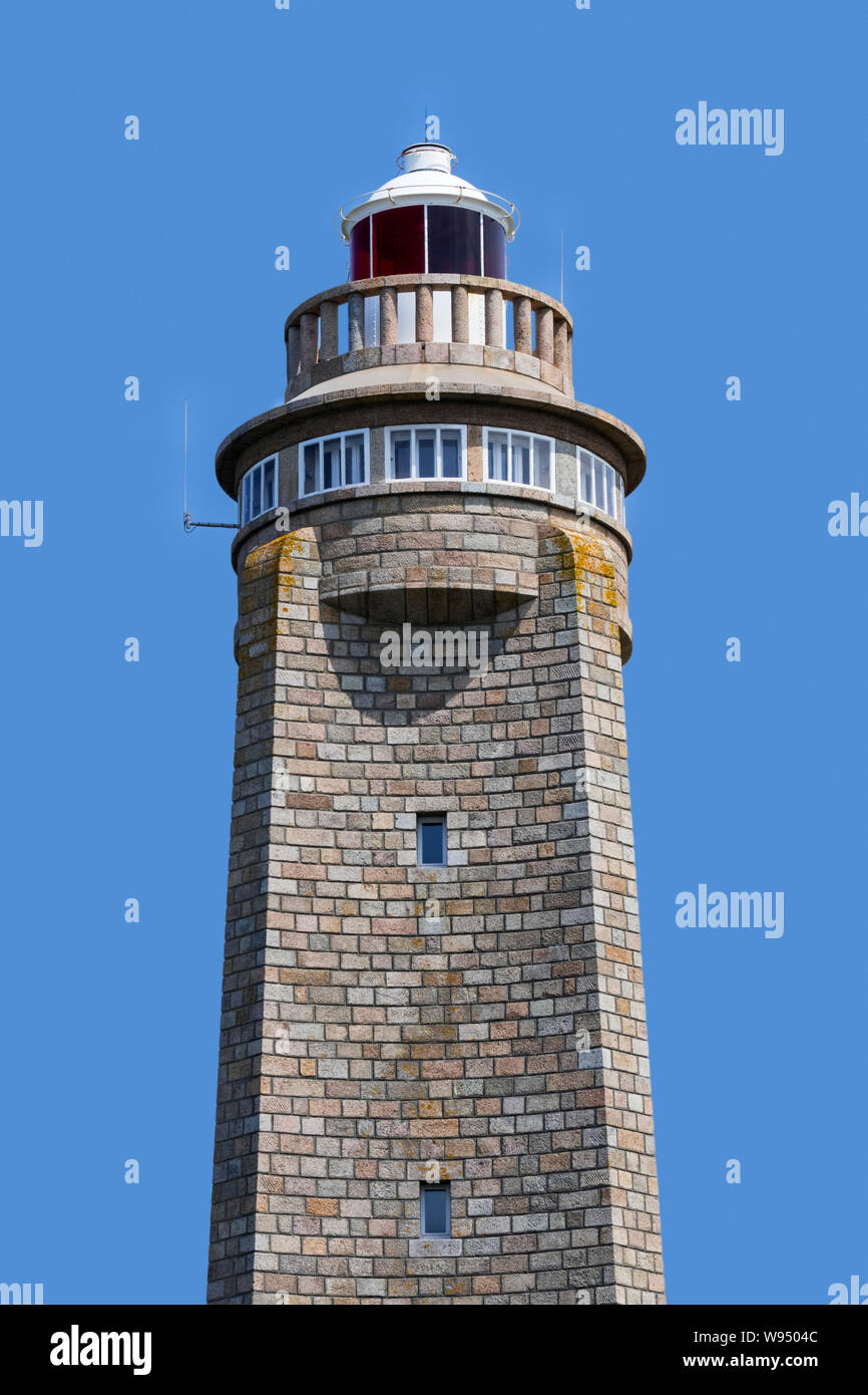 Cap Lévi lighthouse at Fermanville, Manche, Cotentin, Normandy, France ...