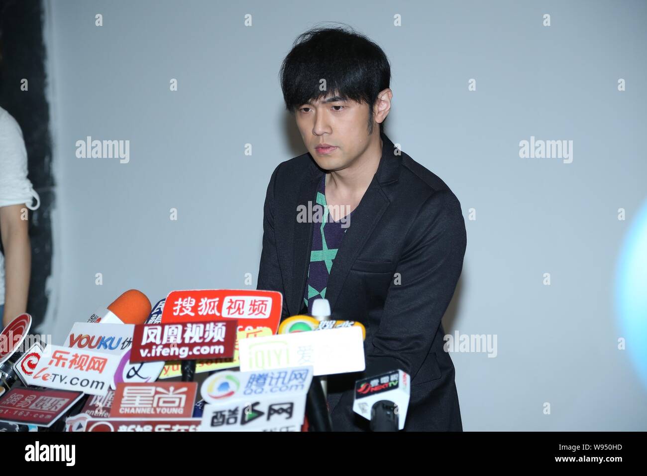 Taiwanese singer and actor Jay Chou is pictured during a press ...