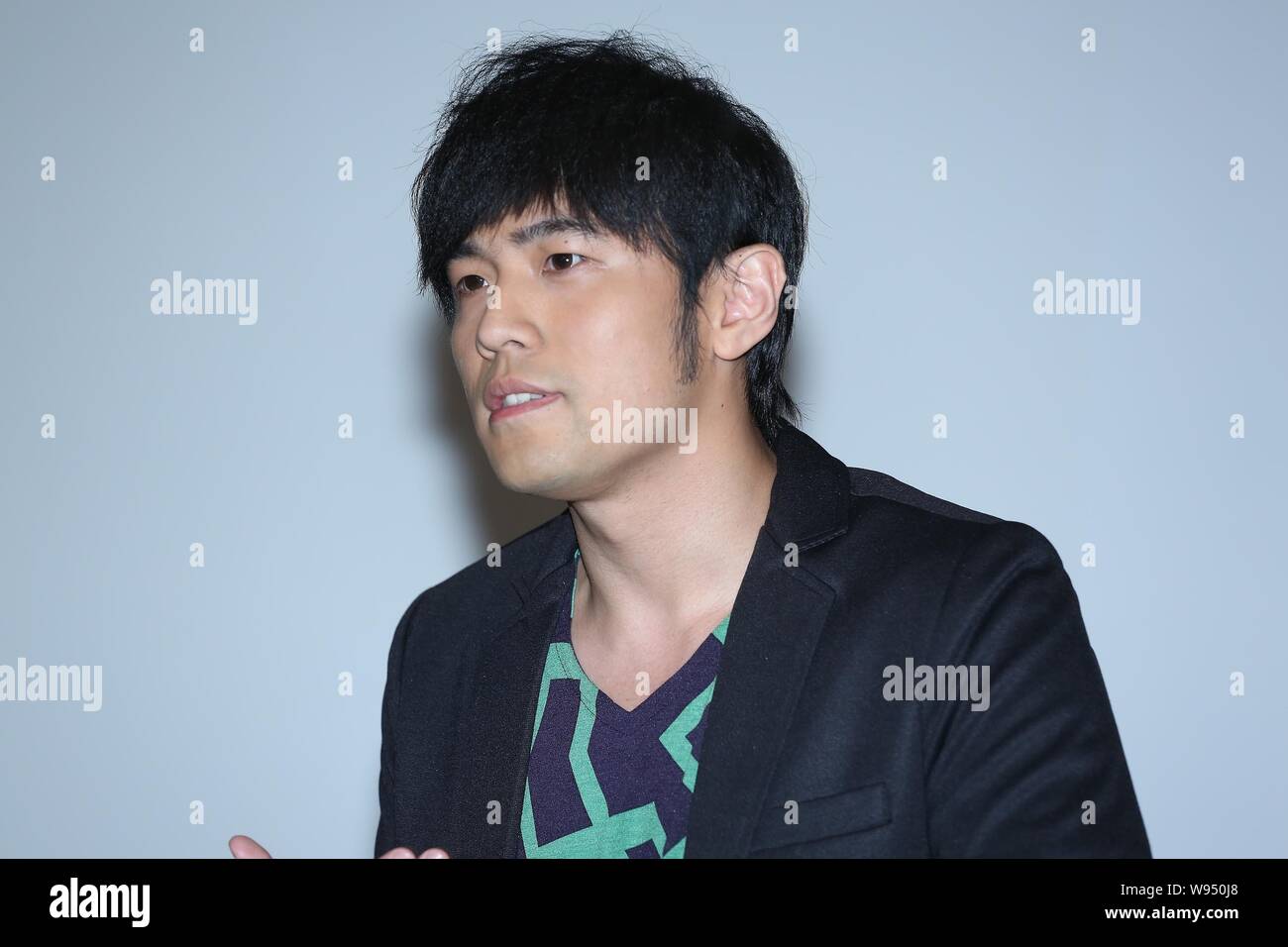 Taiwanese singer and actor Jay Chou speaks during a press conference in ...