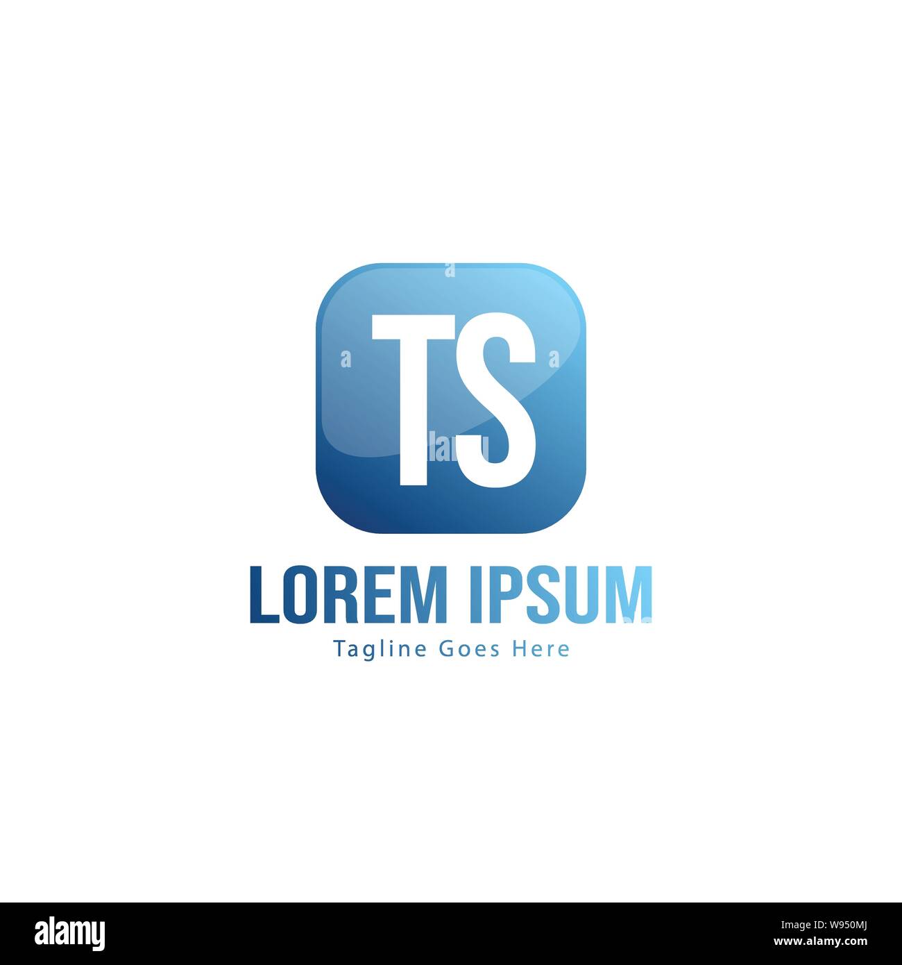 Initial TS logo template with modern frame. Minimalist TS letter logo ...