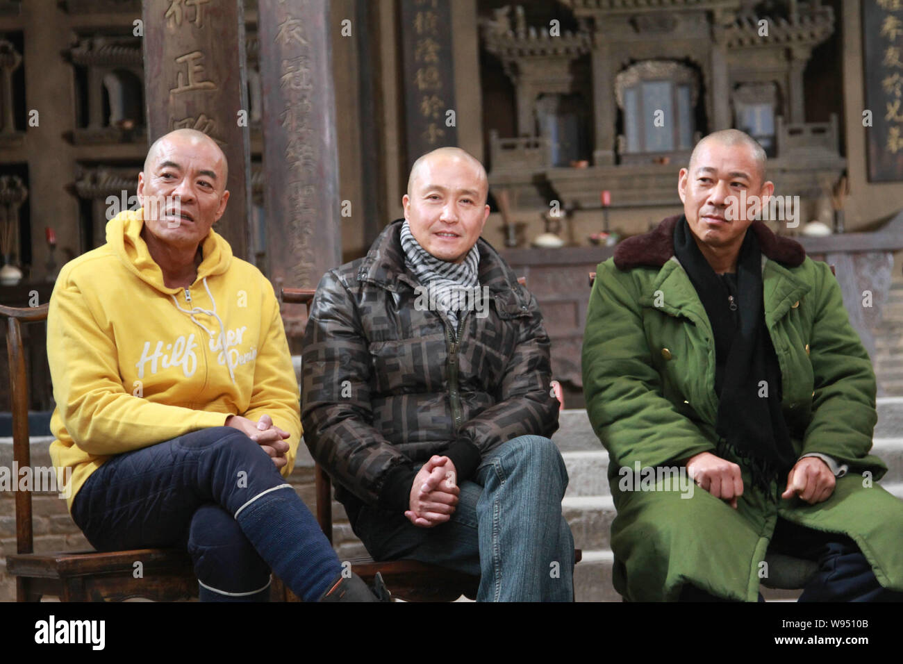 --File--(From left) Chinese actor Liu wei, Wu Gang and Zhang Fengyi are ...