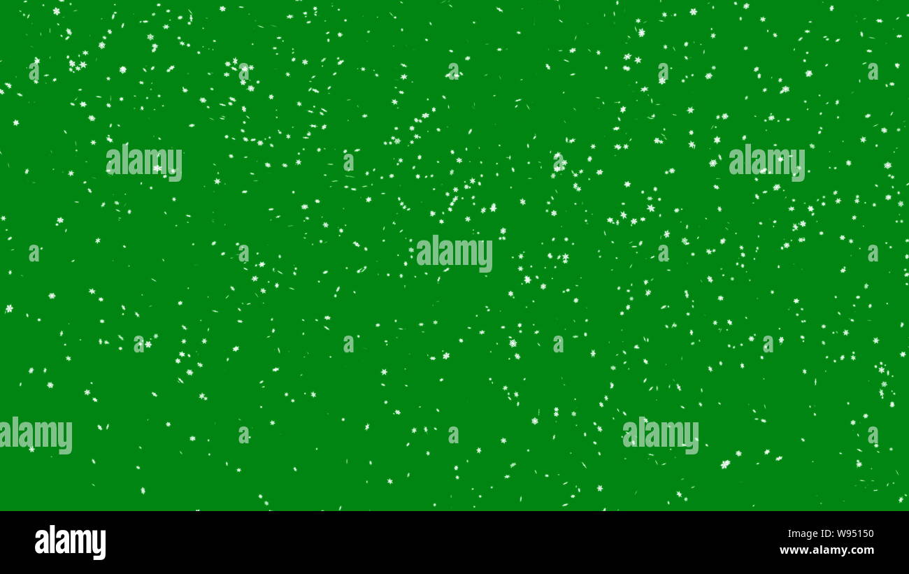 Snowflakes on green screen hi-res stock photography and images - Alamy