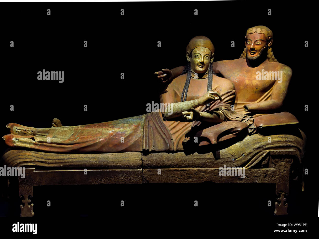 Tomb Sarcophagus of a couple terracotta 6th century BC The Etruscans ...