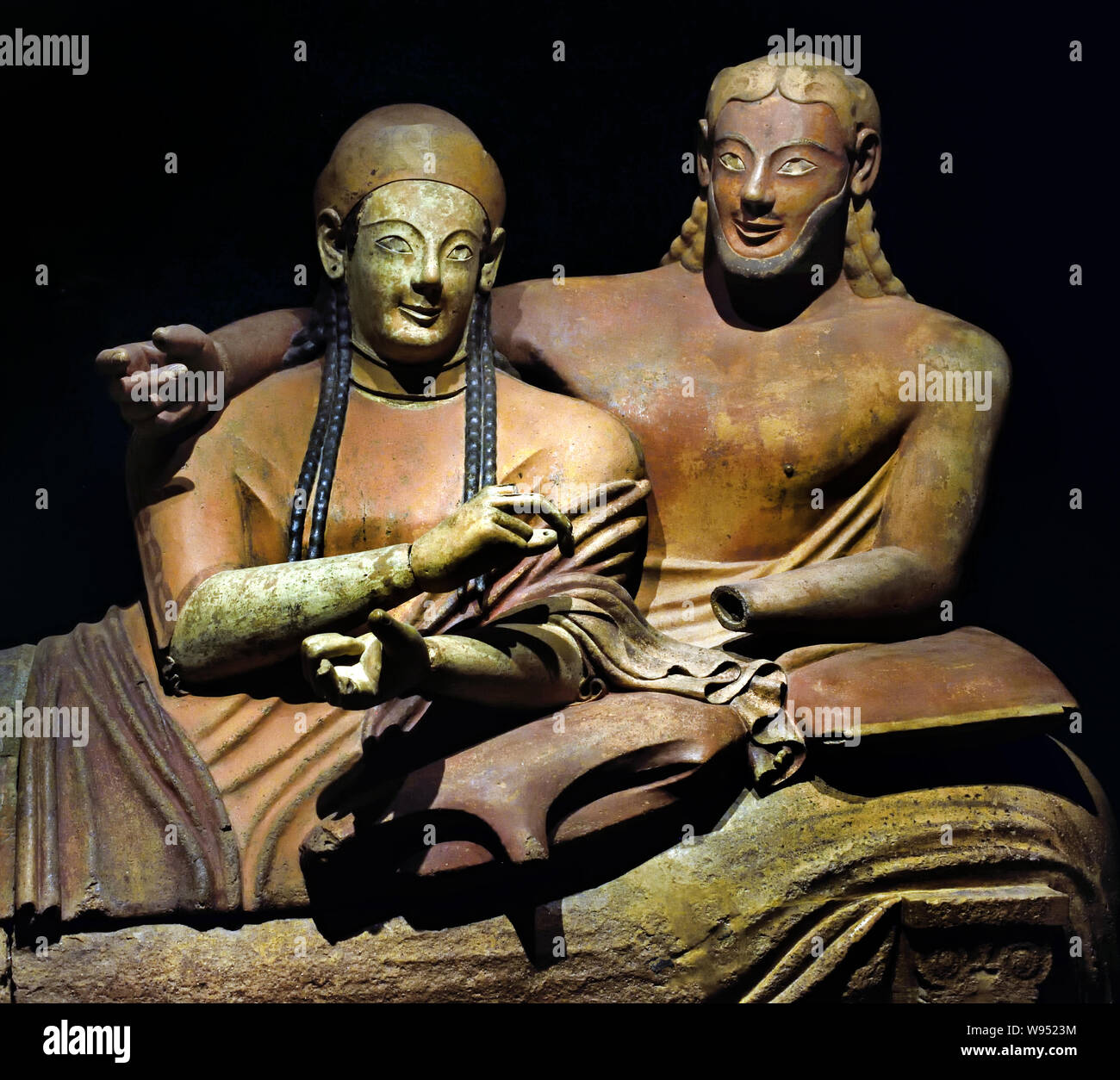 Tomb Sarcophagus of a couple terracotta 6th century BC The Etruscans ...