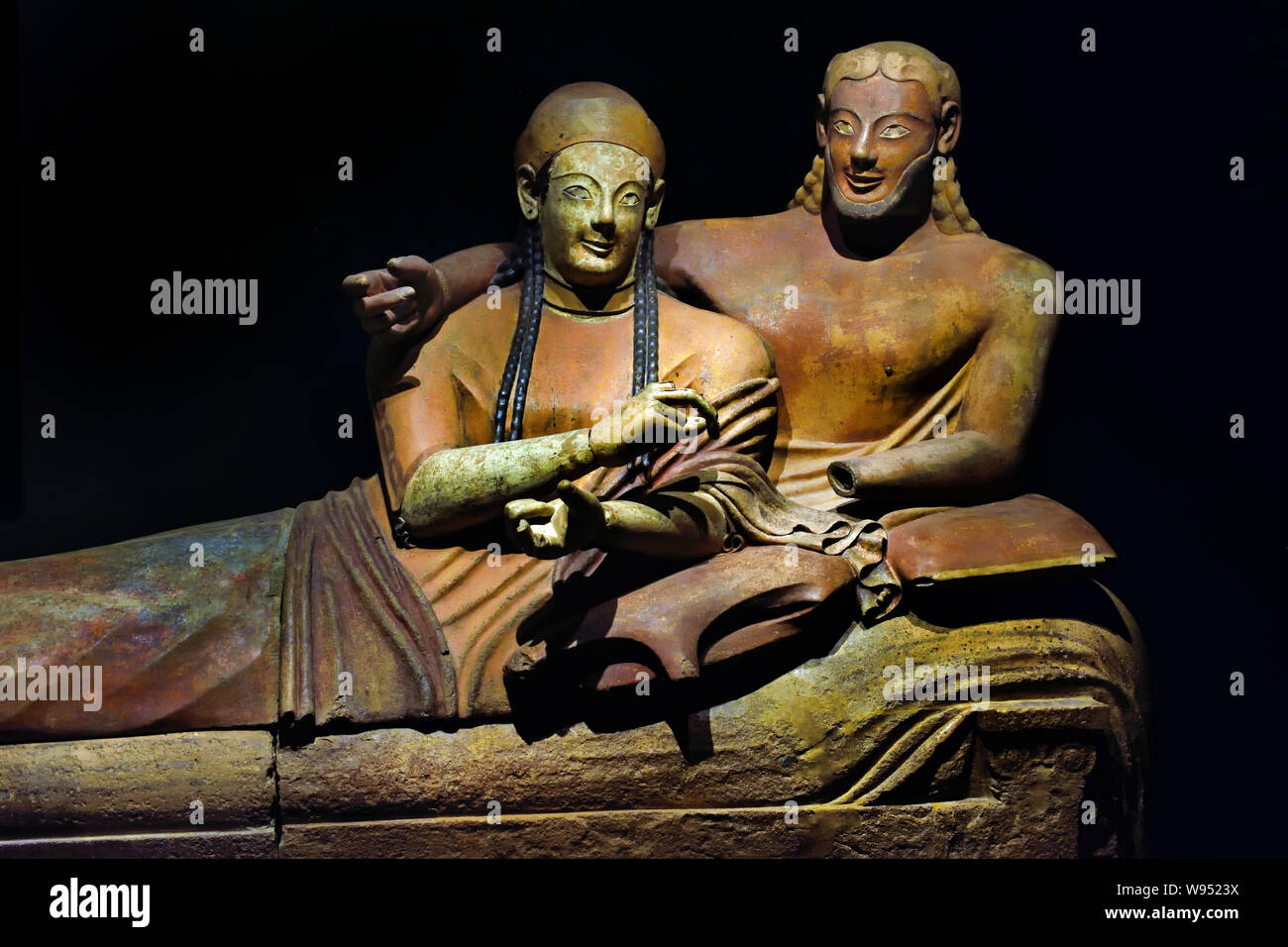 Tomb Sarcophagus of a couple terracotta 6th century BC The Etruscans ...