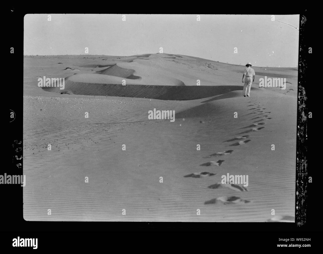 Agriculture in Egypt. Drifting sand dunes between Mitla Pass and Suez ...