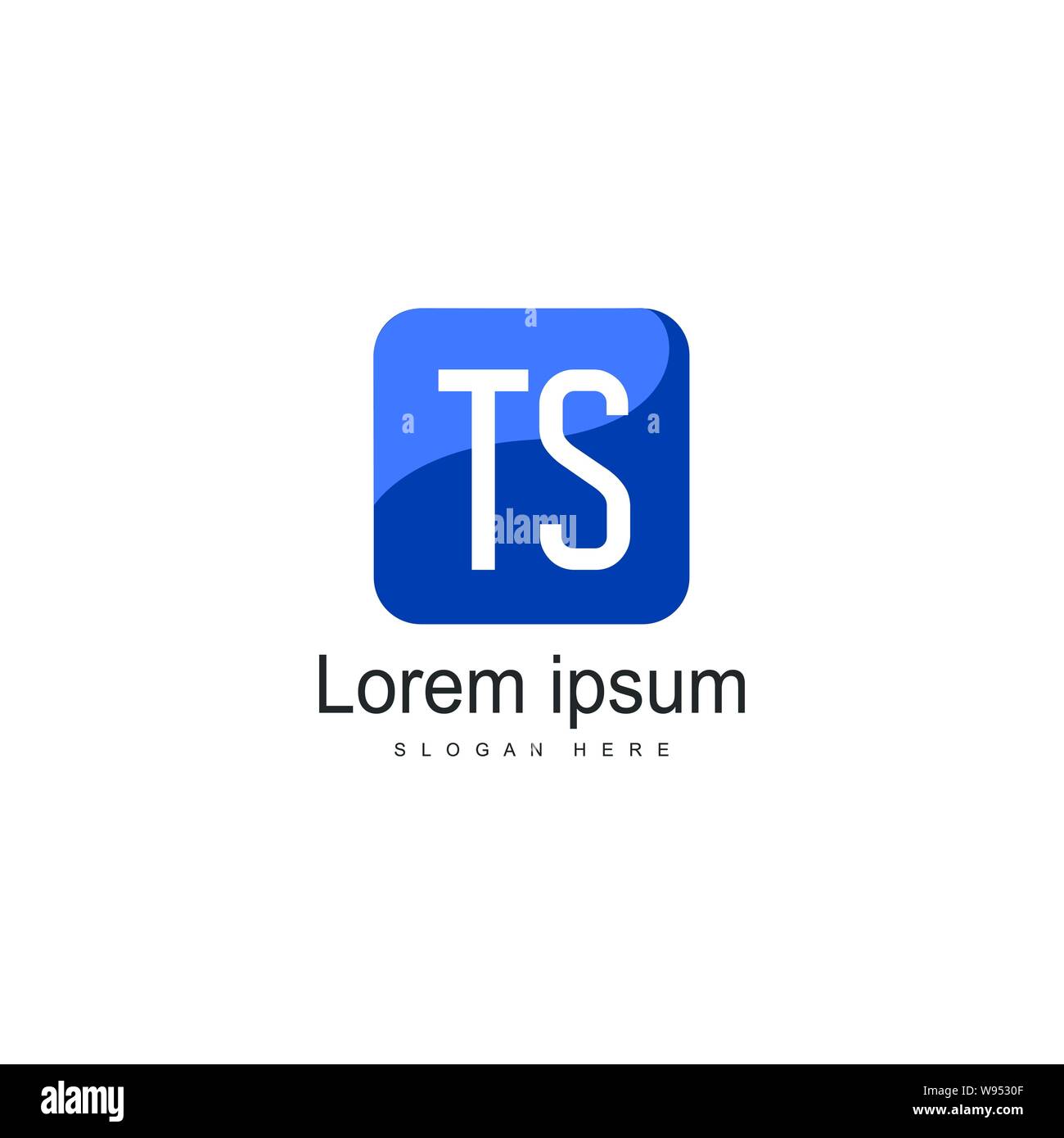 Initial TS logo template with modern frame. Minimalist TS letter logo ...