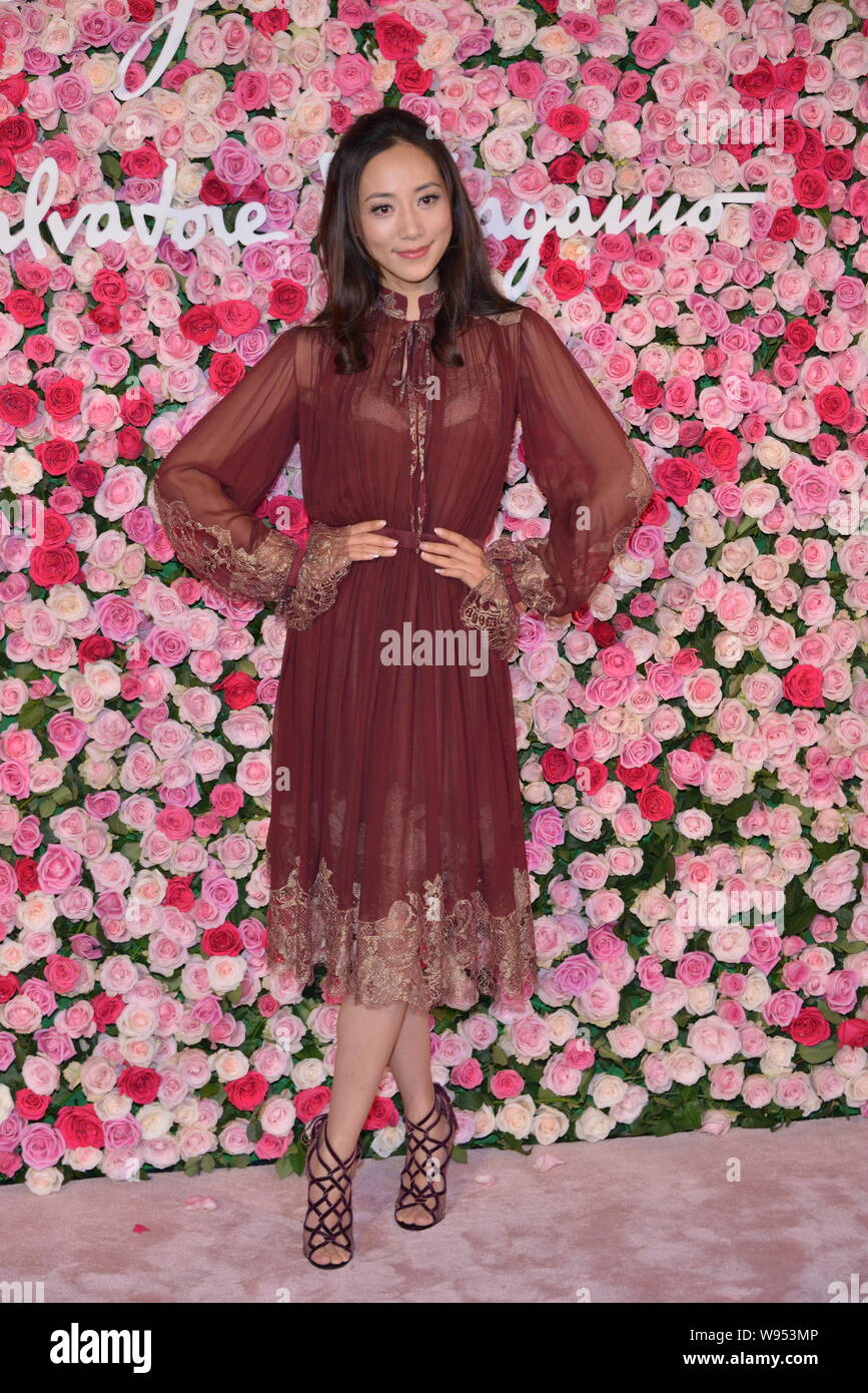 Chinese singer and actress Cecilia Han Xue poses during a launch ...