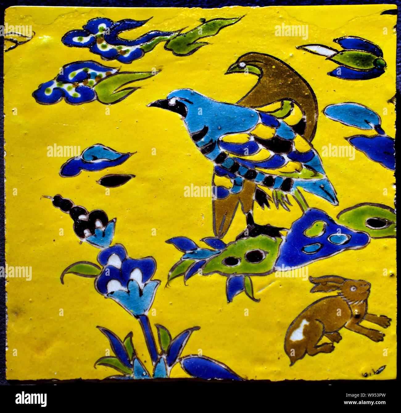 Tile with Birds - Islamic Art - 17th Century - Iran, Isfahan, Iran ...