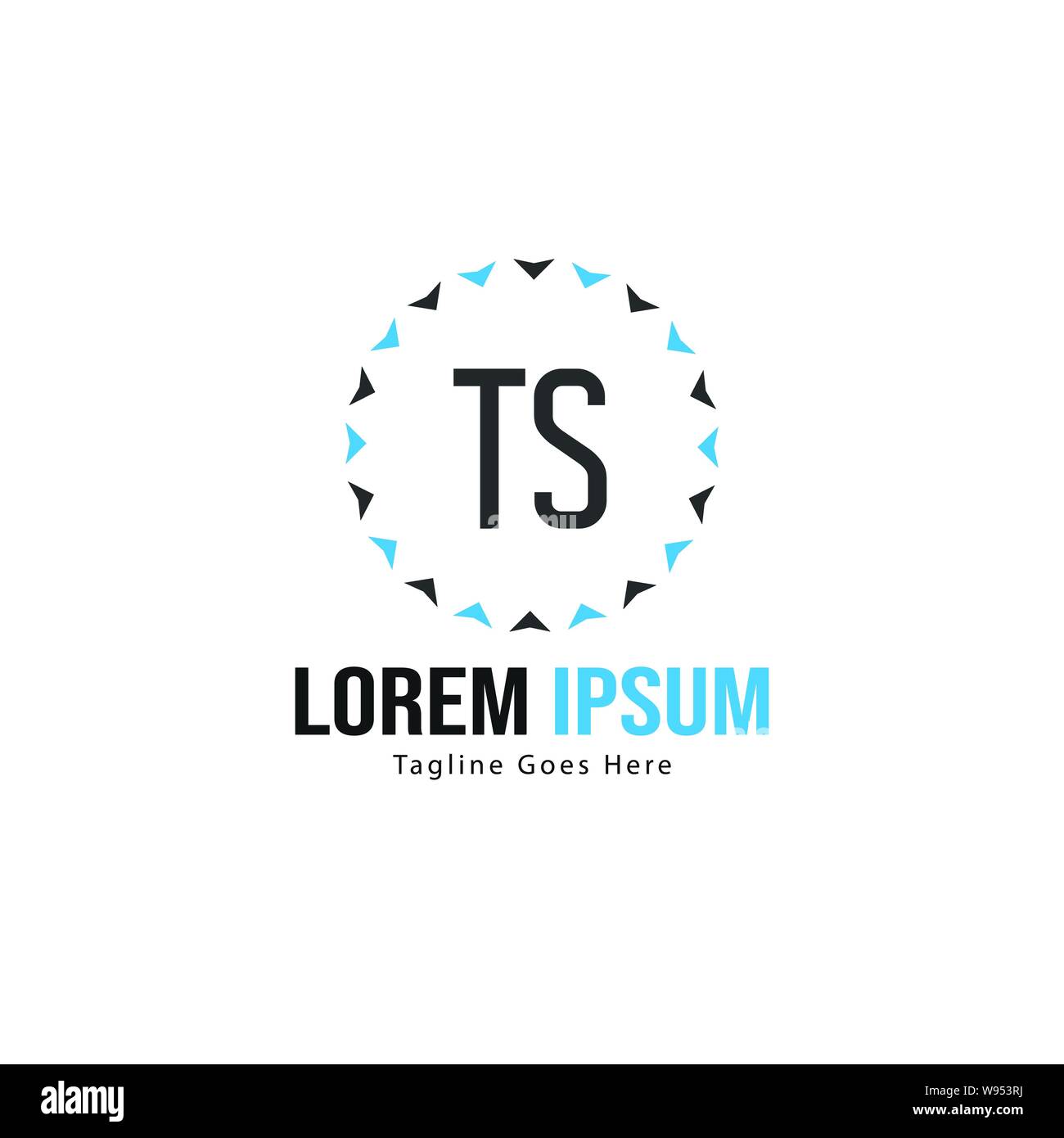 Initial TS logo template with modern frame. Minimalist TS letter logo ...