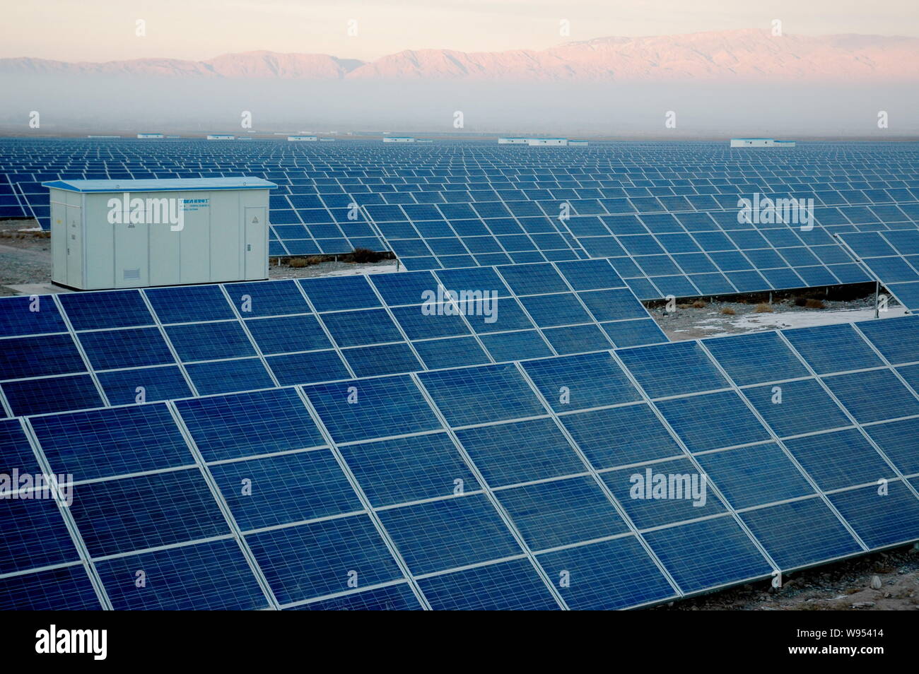 Solar panels are seen in the Nantan Photovoltaic Industry Park in ...