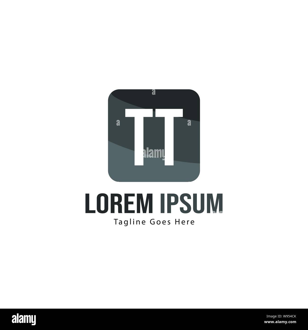 Initial TT logo template with modern frame. Minimalist TT letter logo ...