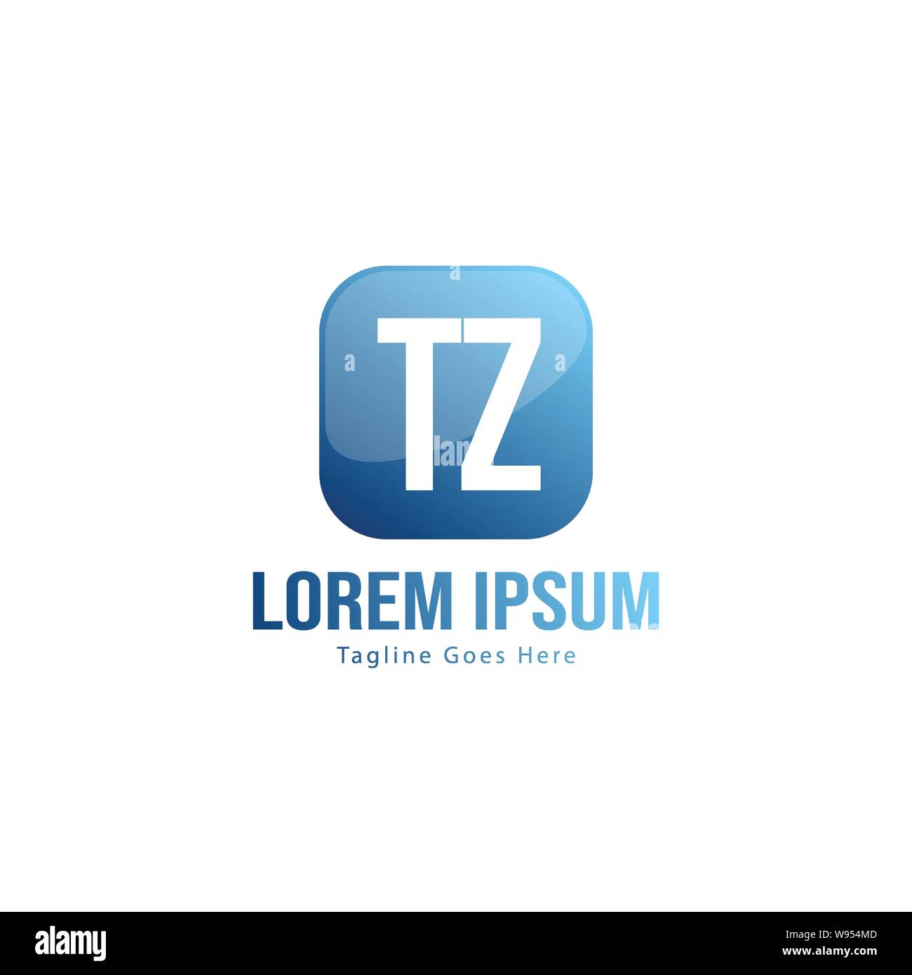 Initial TZ logo template with modern frame. Minimalist TZ letter logo vector illustration design ...
