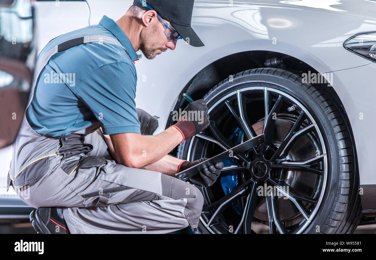 Automotive Industry. Modern Car Servicing in Authorized Dealership ...