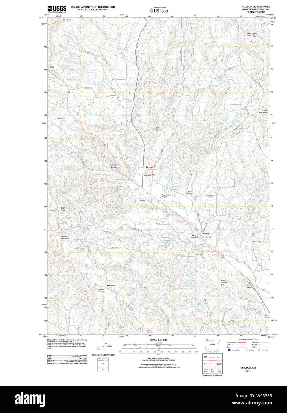 Map oregon usgs hi-res stock photography and images - Alamy
