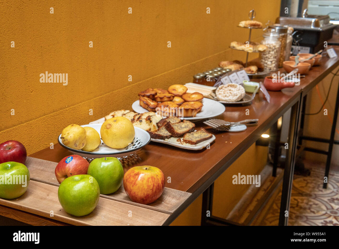 A lovely assortment of breakfast foods on display Stock Photo - Alamy