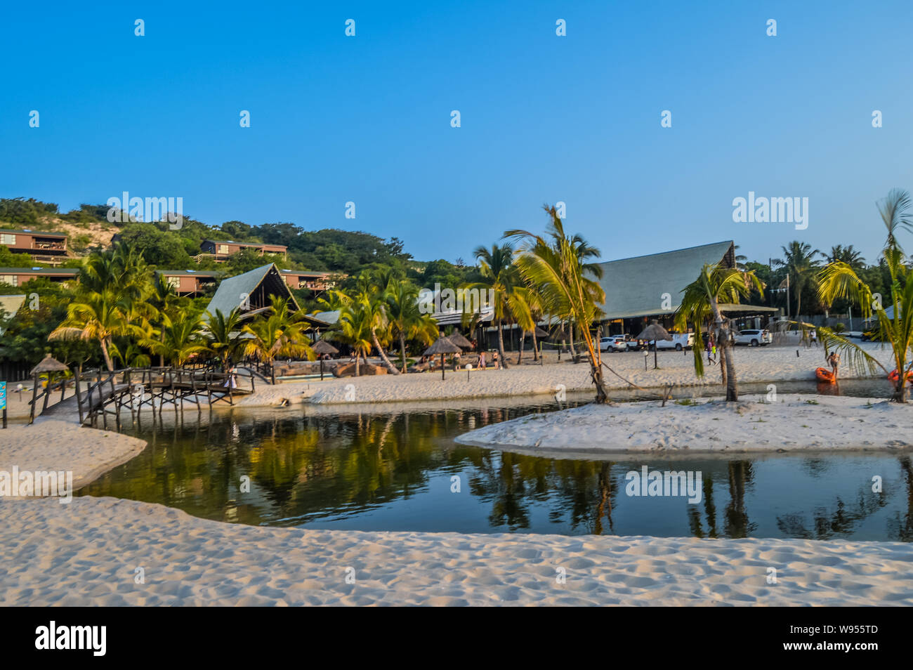 Beautiful Bilene beach and lagoon near Maputo in Mozambique Stock Photo ...